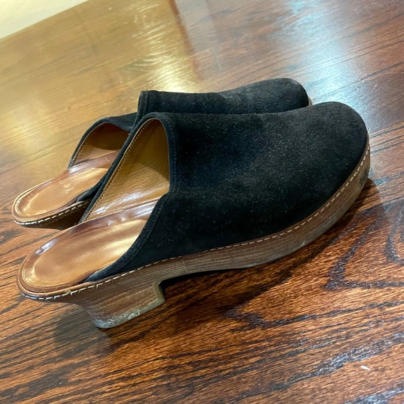 Chloe | Shoes | Black Suede Chloe Clogs | Poshmark
